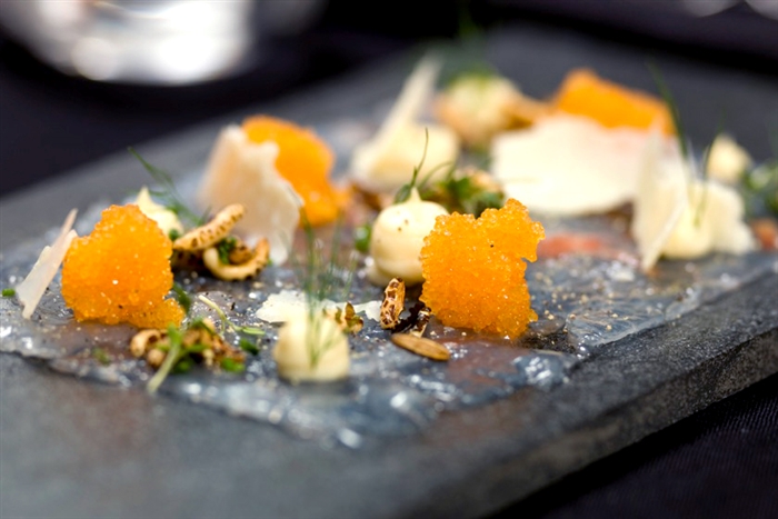 Crayfish carpaccio with bleak roe and parsnip | Recipe by EdinDzemat ...