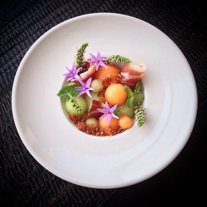 Jamon y Melon. Iberico de Paleta, Jamon Gran Reserva crumb, compressed ...